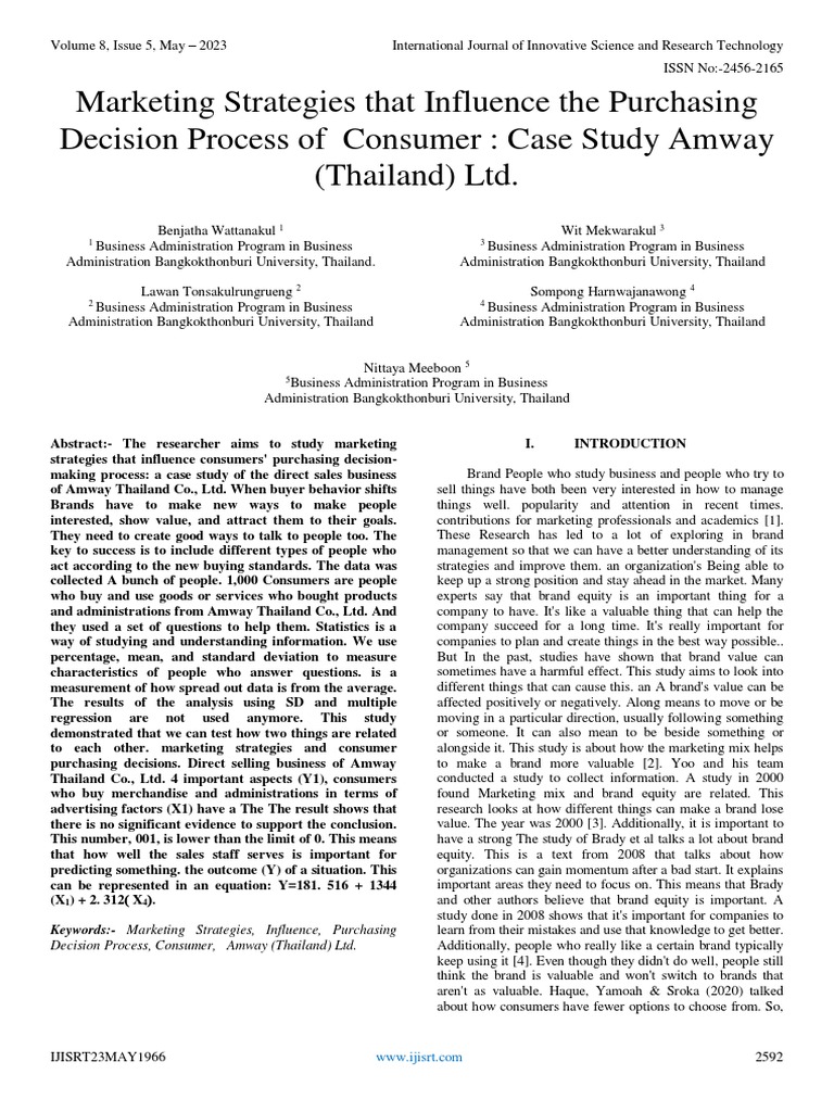 Marketing Strategies That Influence The Purchasing Decision Process of ...