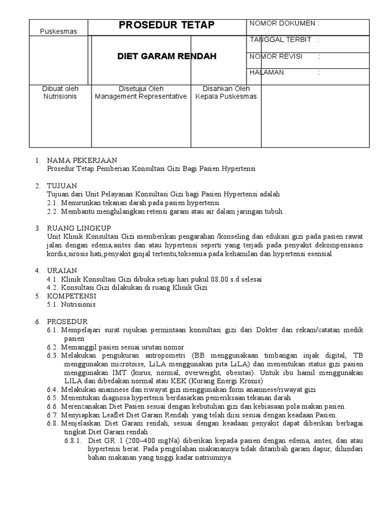 01-Diet Garam Rendah | PDF | Kesehatan Holistik