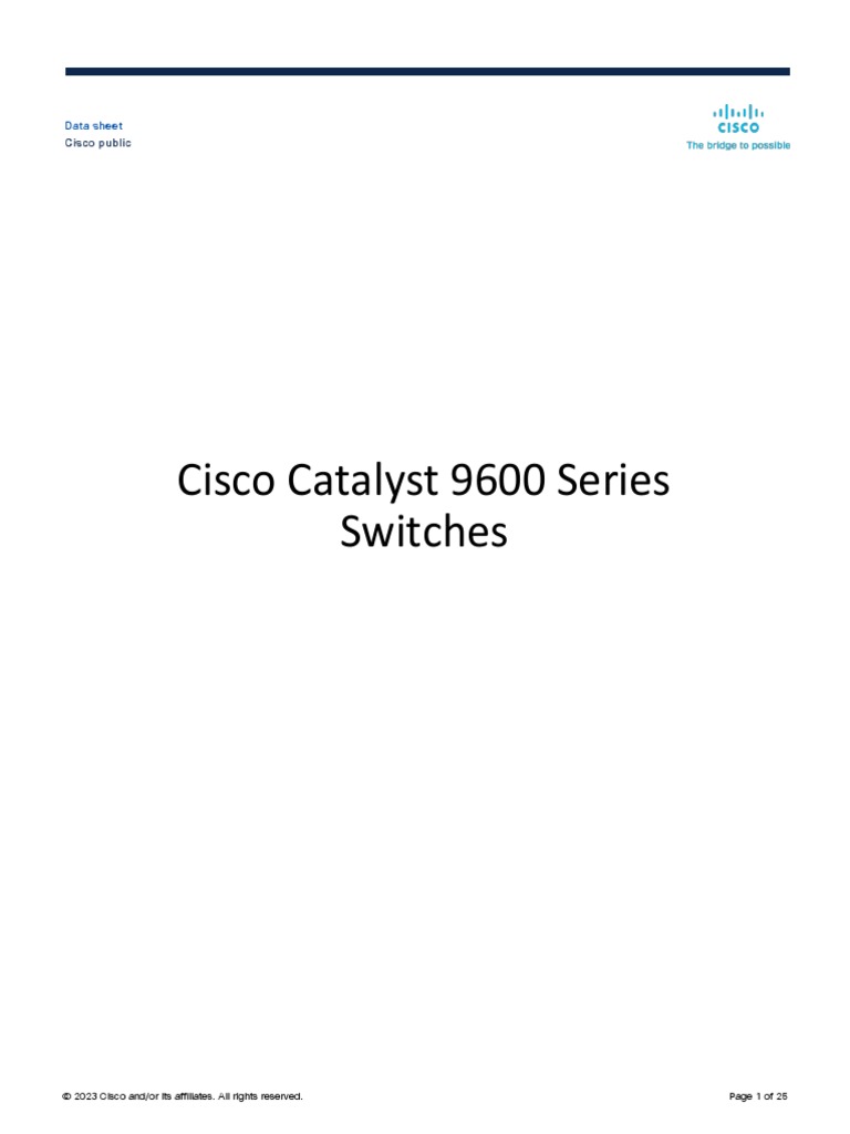 Cisco Catalyst 9600 Series Overview | PDF | Power Supply | Networking