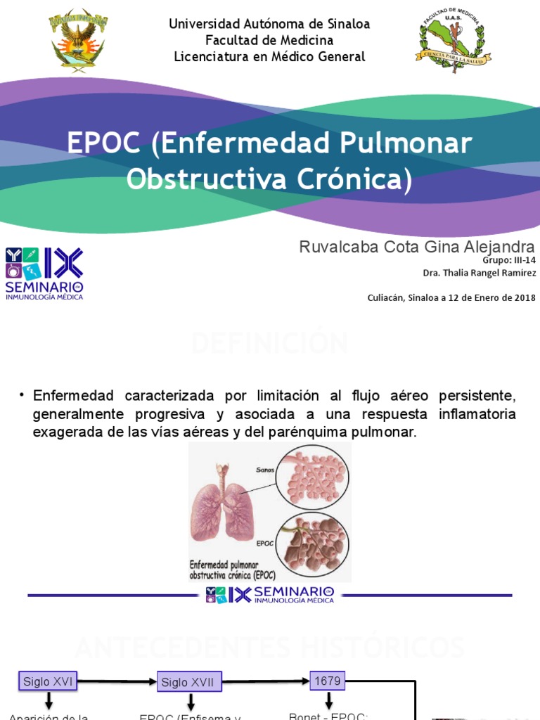 EPOC | PDF | Enfermedad pulmonar obstructiva crónica | Bronquitis