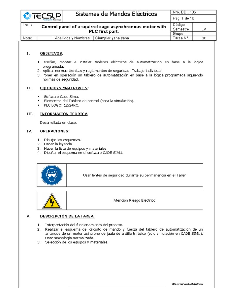 Implem. de Programación Basica Con PLC | PDF | Controlador lógico ...