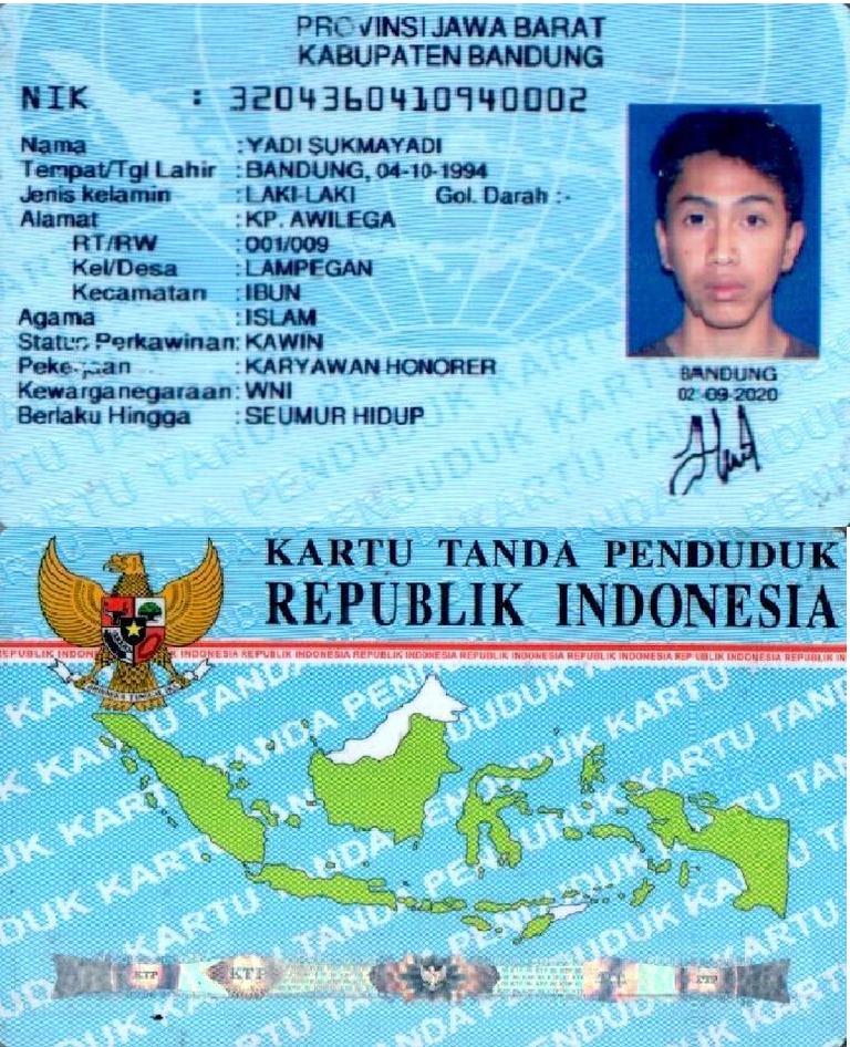 KTP Yadi Sukmayadi - 0001 | PDF