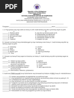 E.P.P Home Economics 2nd Quarter Test With Tos and Answer Key | PDF