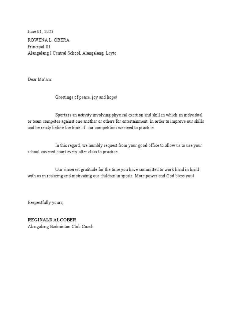 Letter Request | PDF