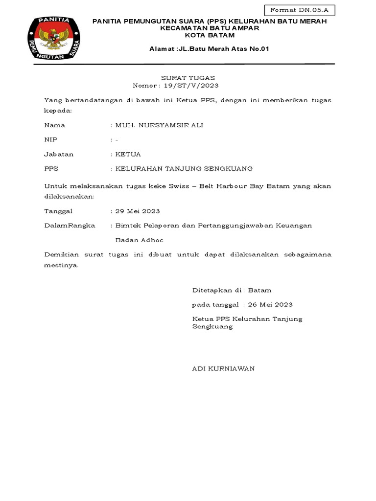 SPJ Perjalanan Dinas PPS Swiss Bell | PDF