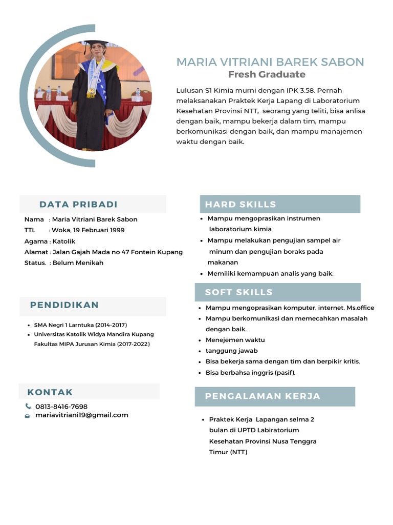 Resume - Maria Vitriani Barek Sabon | PDF