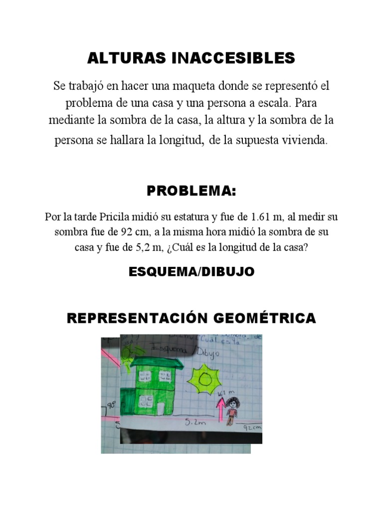 Cálculo de Altura con Sombras | PDF | Hogar, jardinería y bricolaje | Arte
