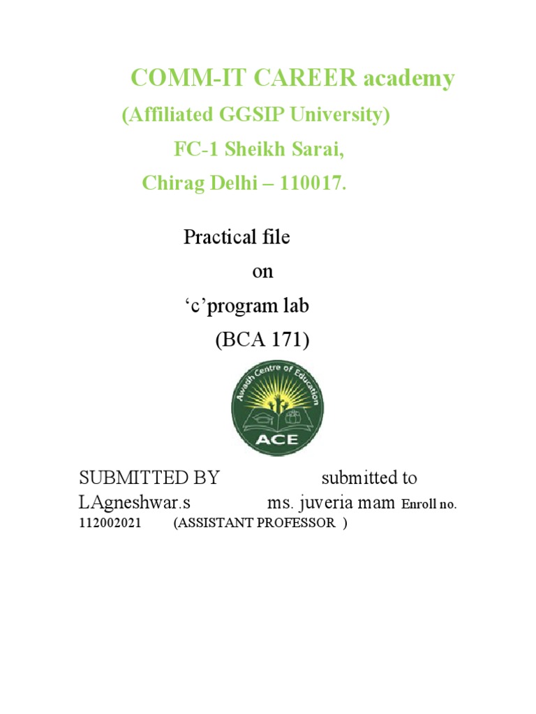 C Lab File Pdf Fahrenheit Computer Programming 