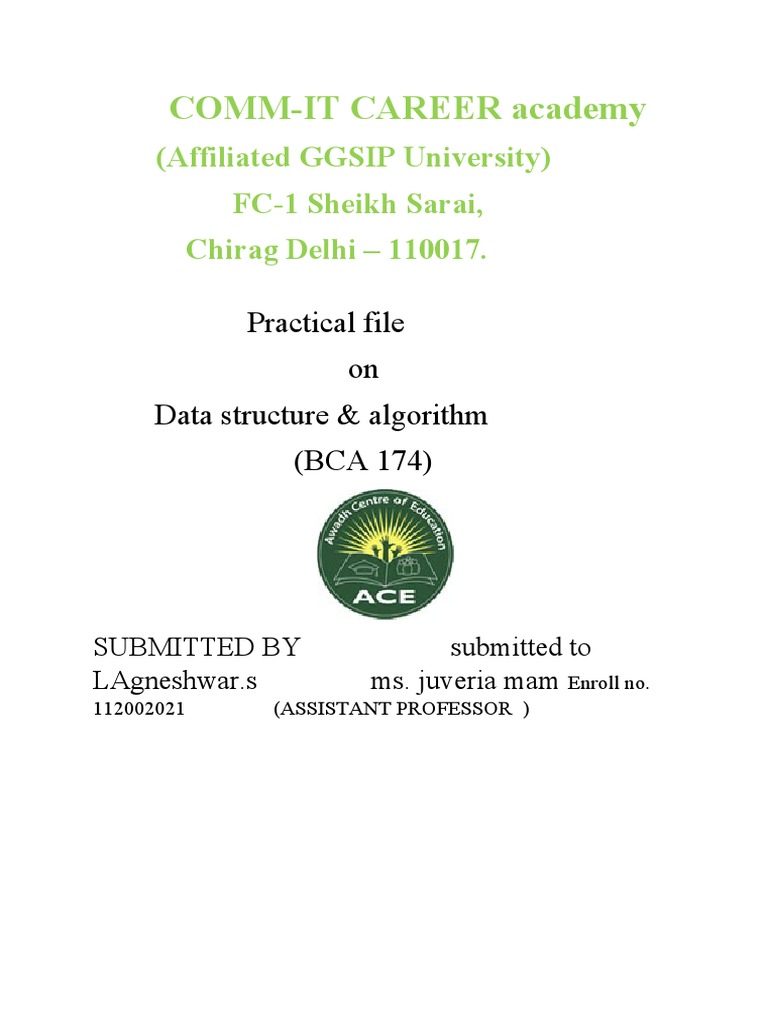 Dsa File Pdf Queue Abstract Data Type Matrix Mathematics 