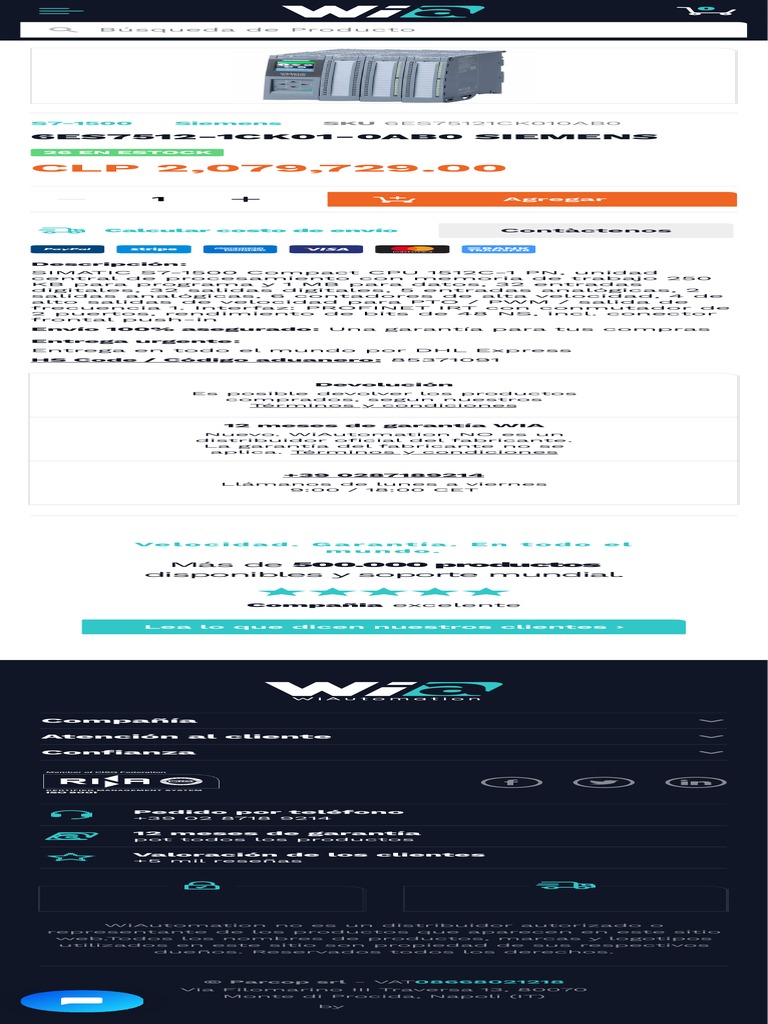 6ES7512-1CK01-0AB0 Siemens WIAutomation | PDF | Bienes manufacturados | Equipo de oficina