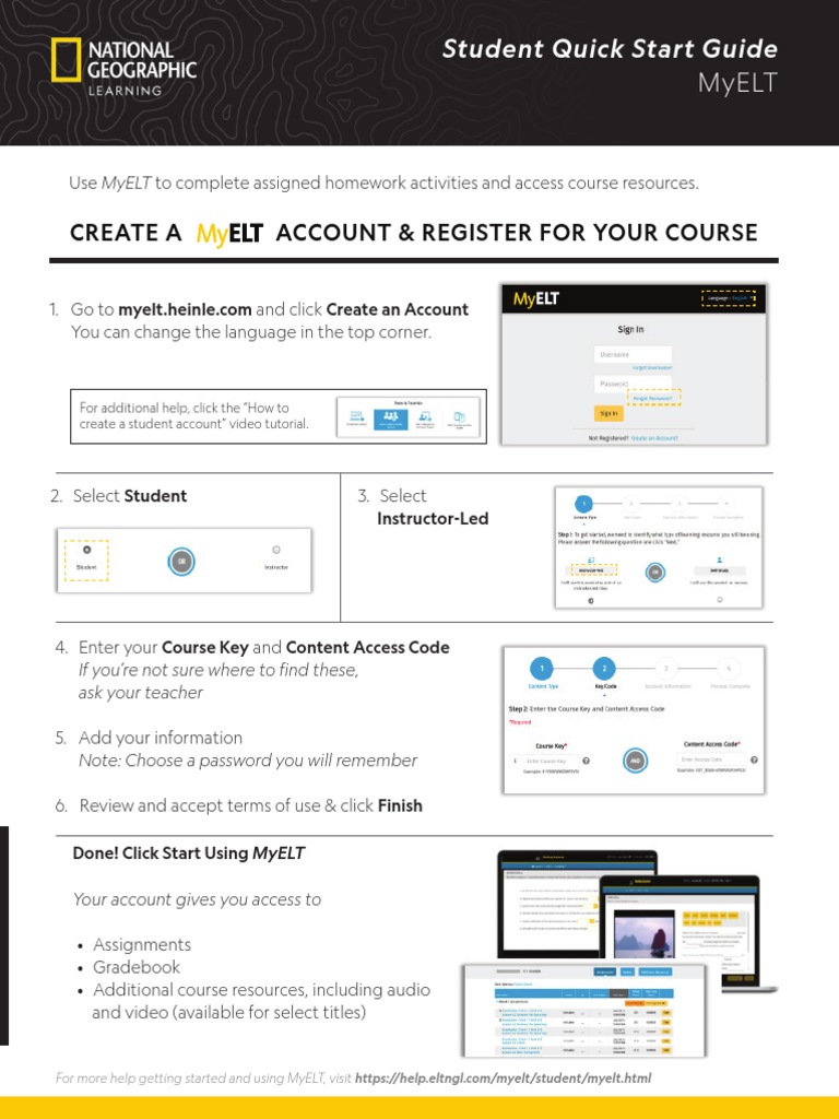 MyELT Student Account Setup Guide | PDF | Career & Growth | Business