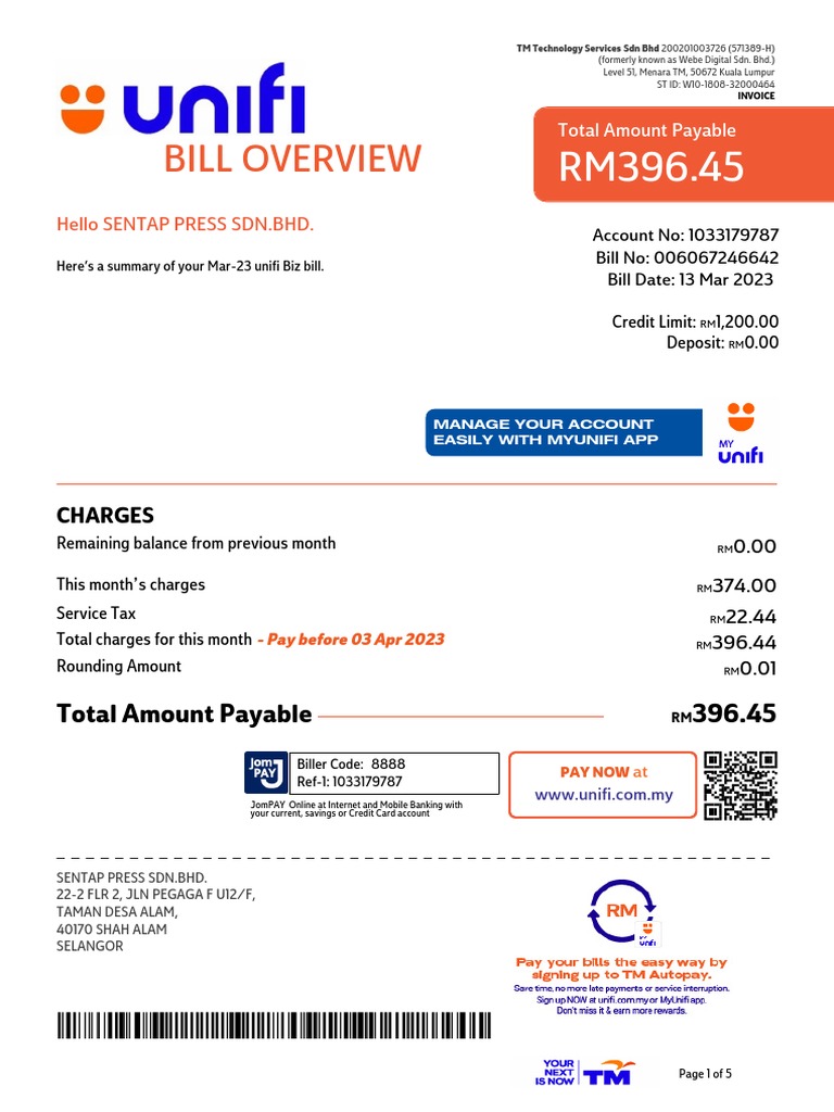 Bil TM Unifi Mac 2023 | PDF