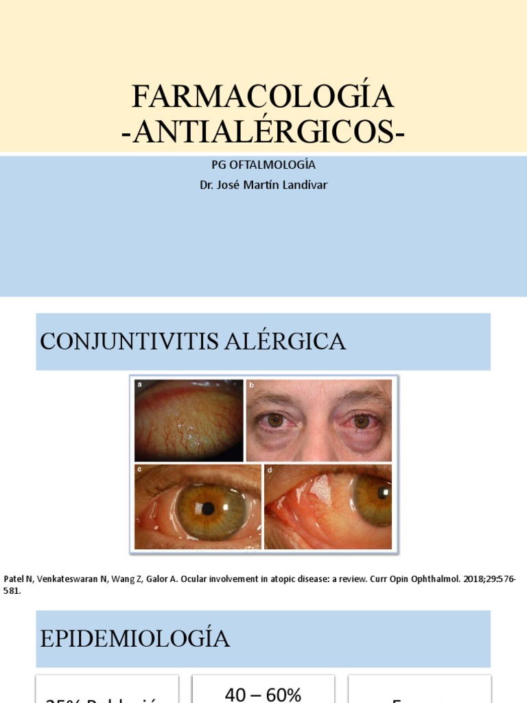 Farmacología Antialérgicos | PDF | Ojo humano | Inmunología
