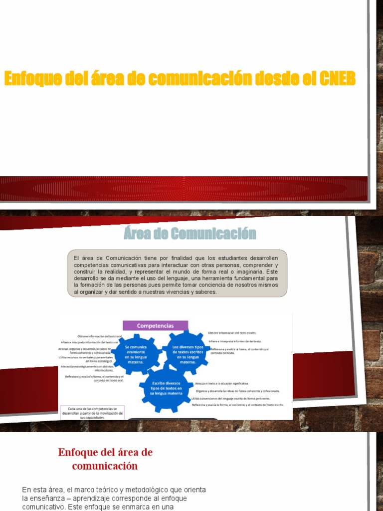 Enfoque Del Area de Comunicacion | PDF