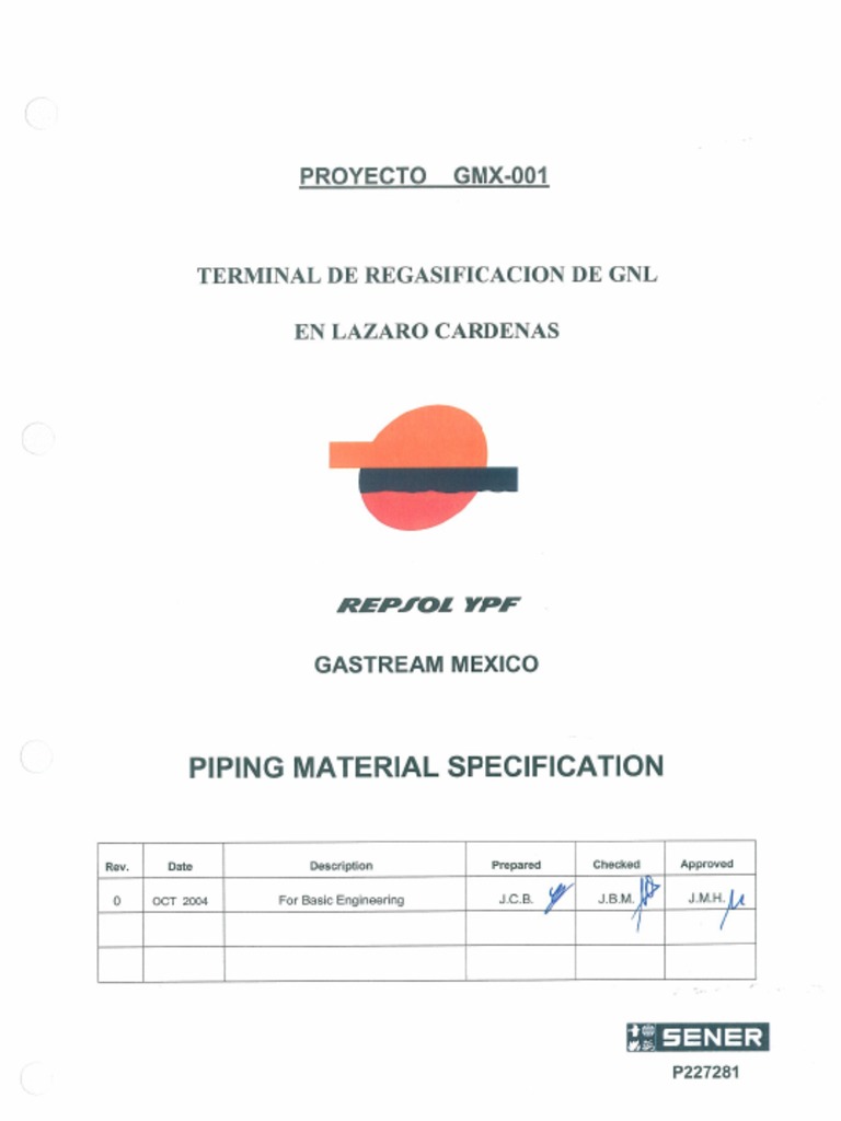 LNG Piping Material Specifications | PDF | Valve | Pipe (Fluid Conveyance)