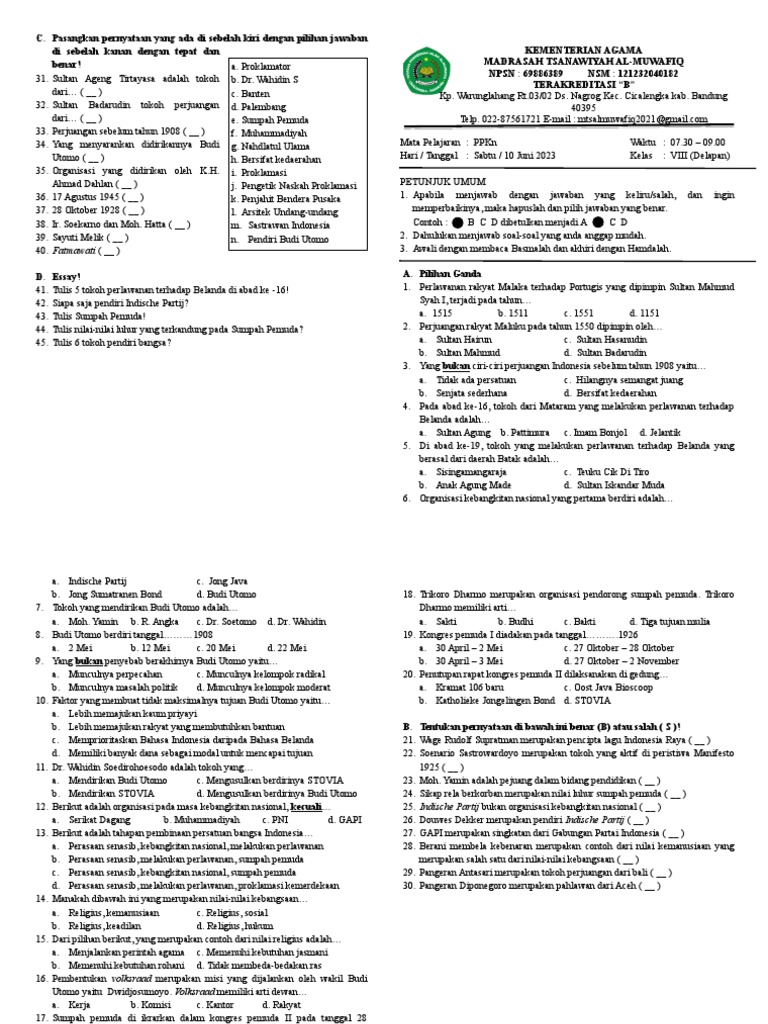 8 SOAL PAT PPKN Fix | PDF