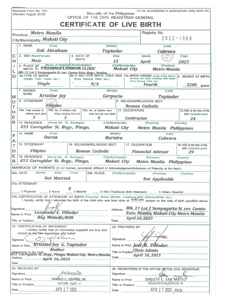 Scan Birth | PDF