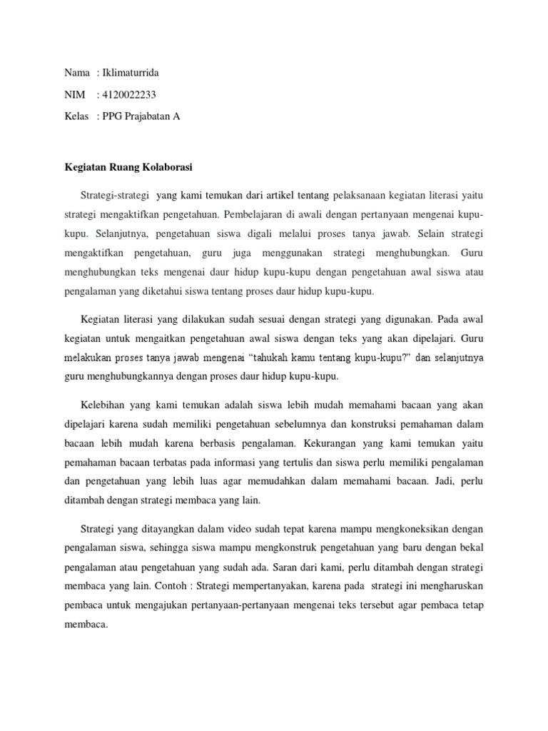 Iklimaturrida. Topik2. Ruang Kolaborasi Dan Demonstrasi Kontekstual | PDF Iklimaturrida. Topik2. Ruang Kolaborasi Dan Demonstrasi Kontekstual | PDF