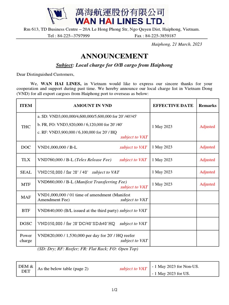 Local Charges | Download Free PDF | Payments | Trade