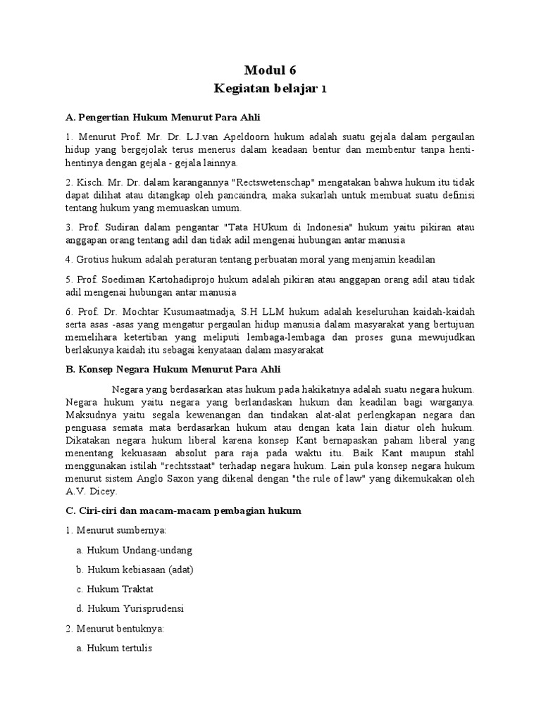 Resum PKN Modul 6 | PDF