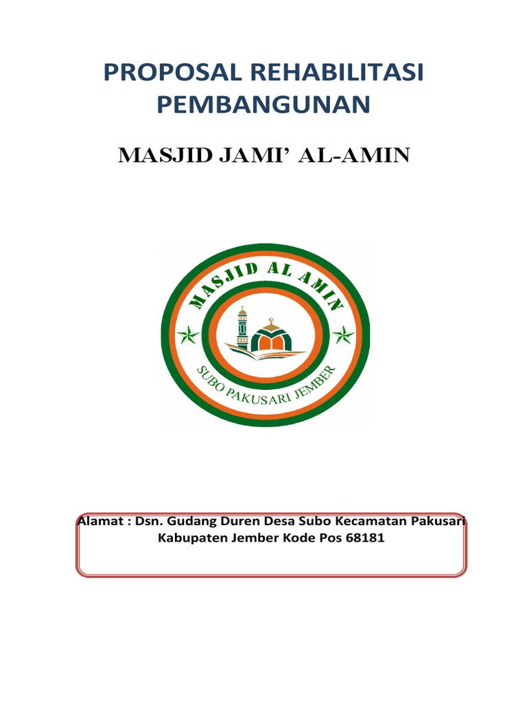 Prop Rehab Masjid 2023 | PDF