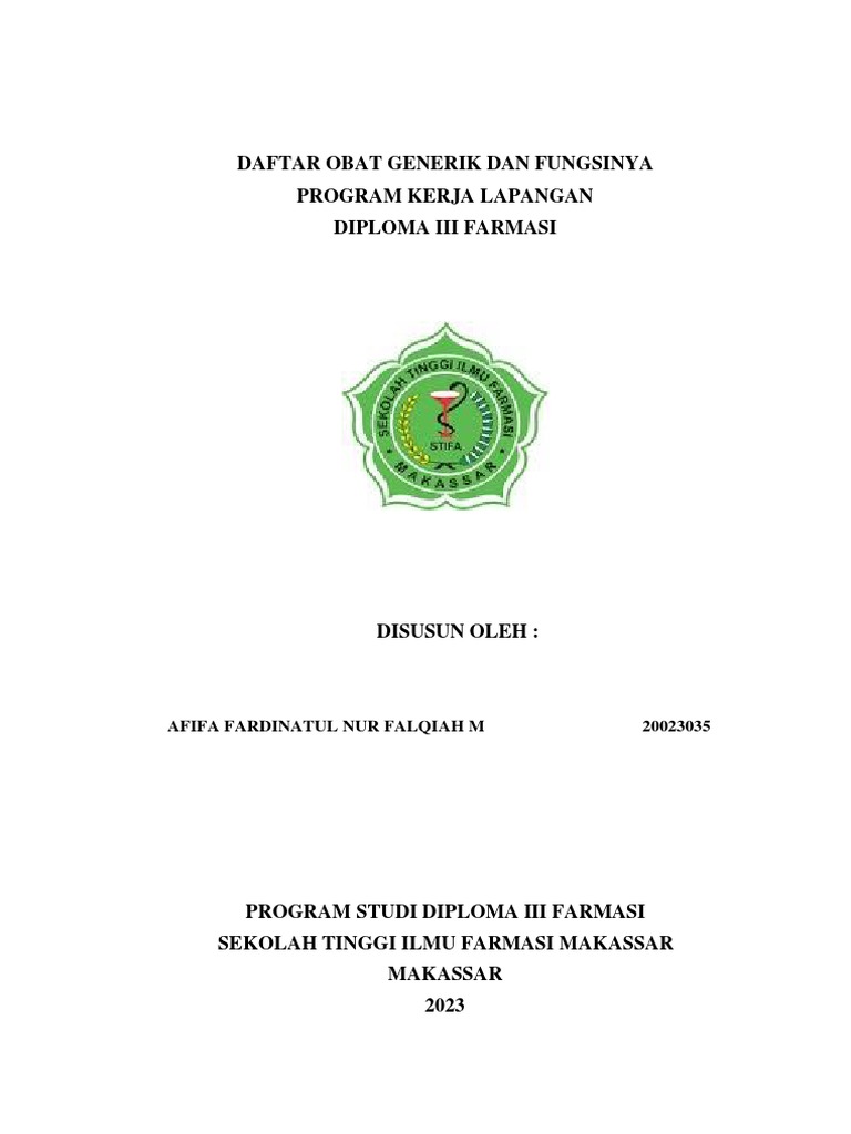 Daftar Obat Generik dan Fungsinya | PDF