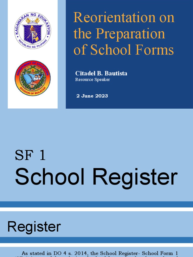School Forms 1, 2, 3, 5K & 6K | PDF | Computing