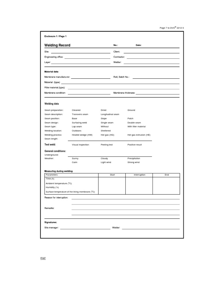 Formatos Anexo1 - Soldadura Geomembrana HDPE | PDF | Welding | Construction