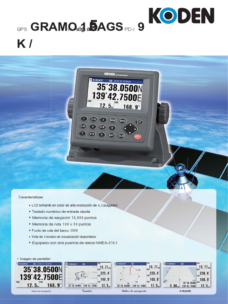 Catalogo KODEN GPS KGP 915.en - Es | PDF | Sistema de Posicionamiento Global | Electrónica