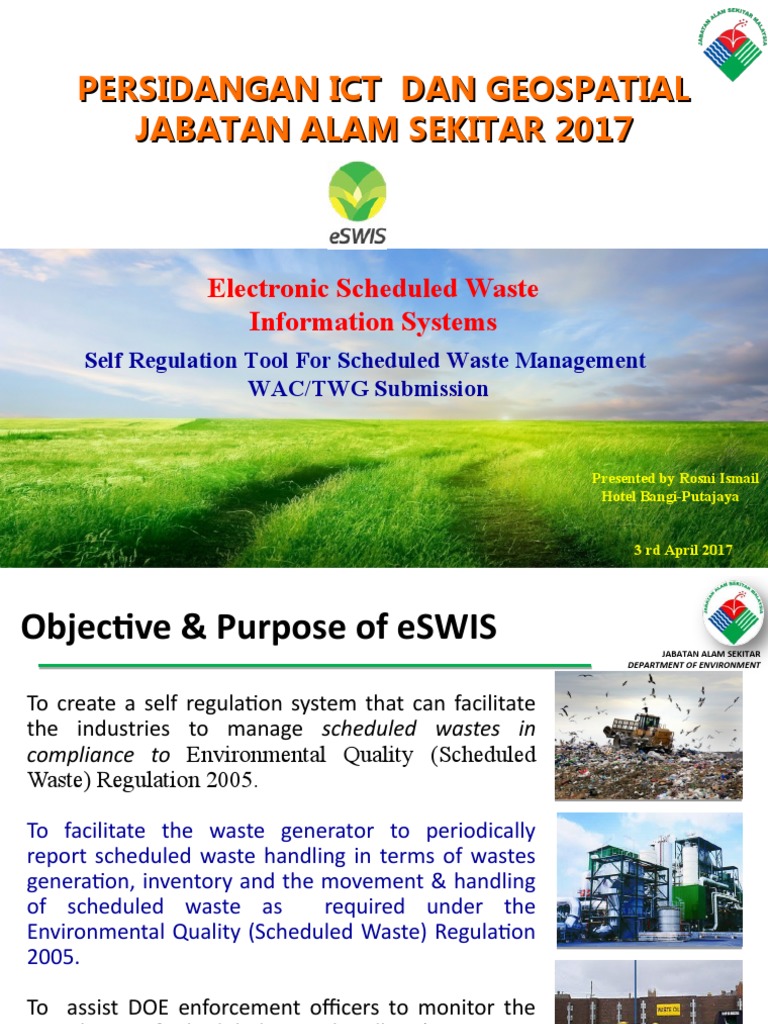 eSWIS: Waste Management Tool | PDF