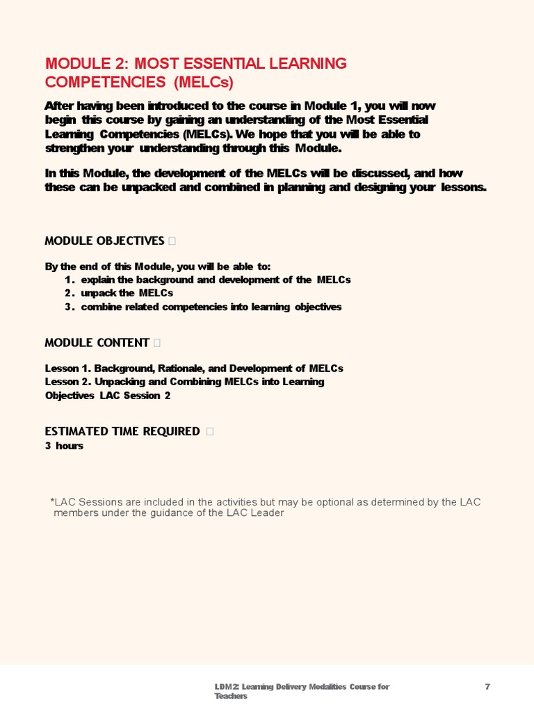 LDM2 - Module 2 - Most Essential Learning Competencies | PDF ...