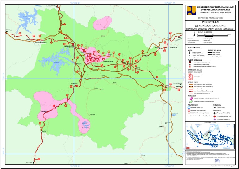 Jawa Barat - Peta Metro Cekungan Bandung | PDF