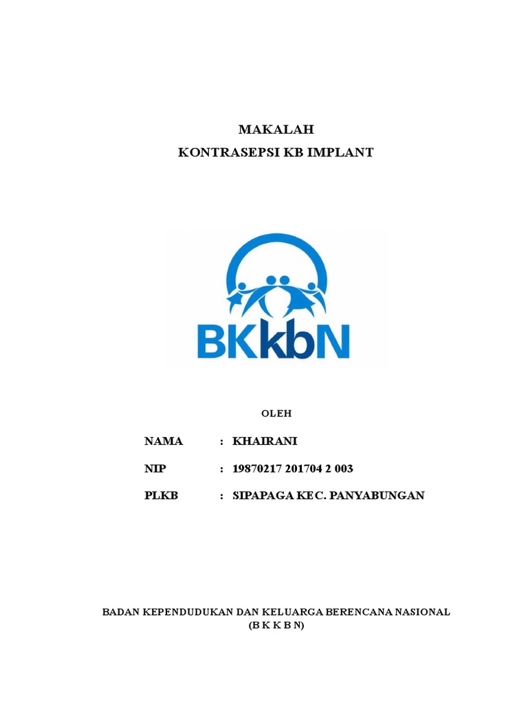 Makalah Kontrasepsi KB Implant BKKBN | PDF