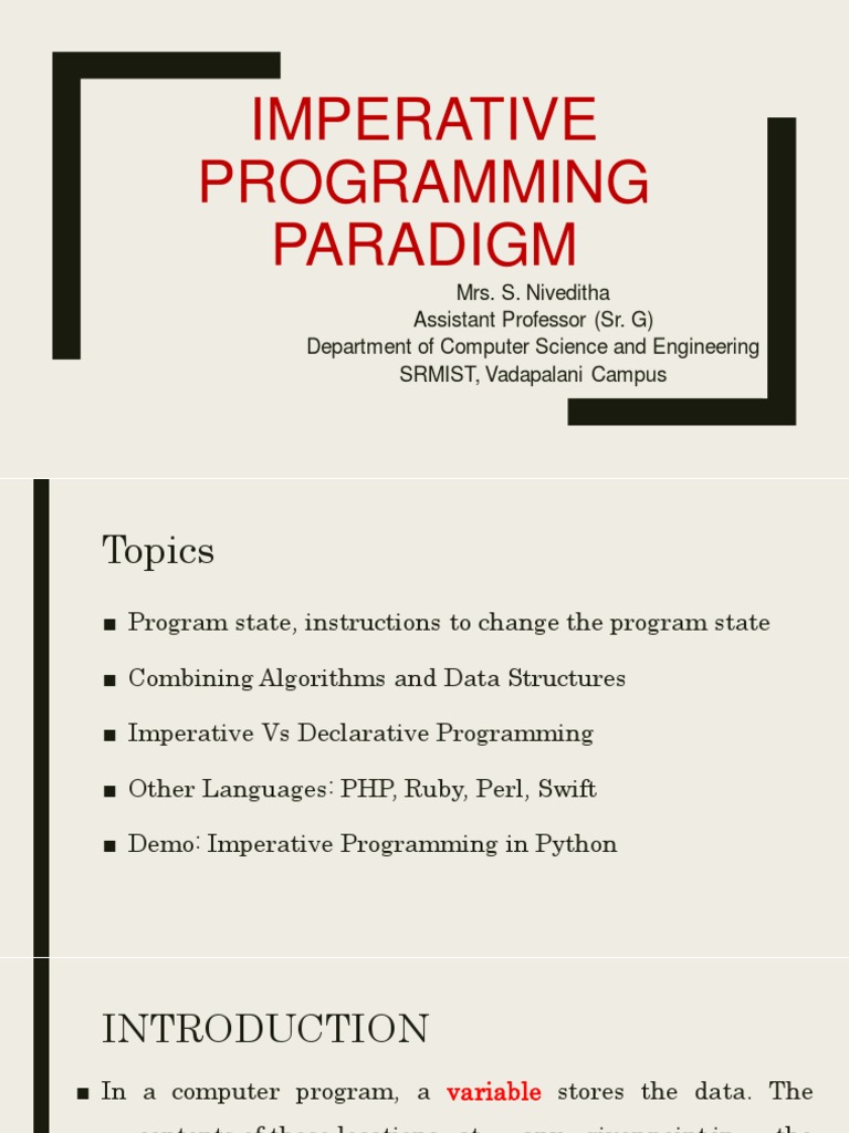 Unit 2 - Imperative | PDF | Computer Program | Programming Unit 2 - Imperative | PDF | Computer Program | Programming