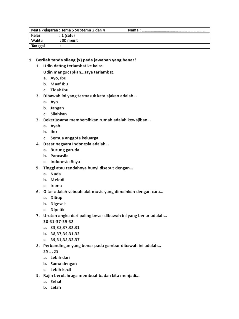 Tema 5 Subtema 3 Dan 4 | PDF | Metode & Bahan Ajar