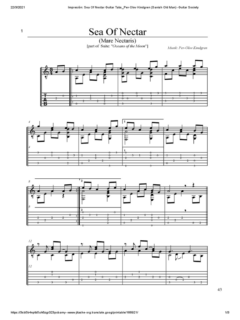 Sea of Nectar Per Olov Kindgren Danish Old Man | PDF