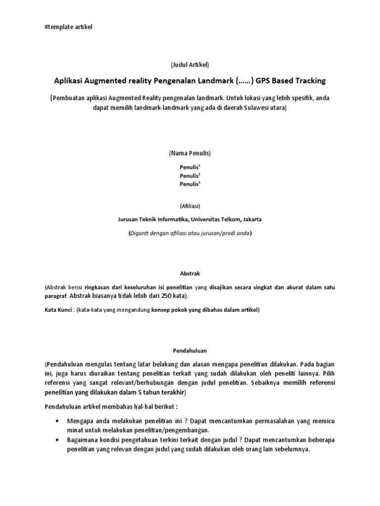 Aplikasi Augmented Reality Pengenalan Landmark Berbasis GPS Tracking | PDF