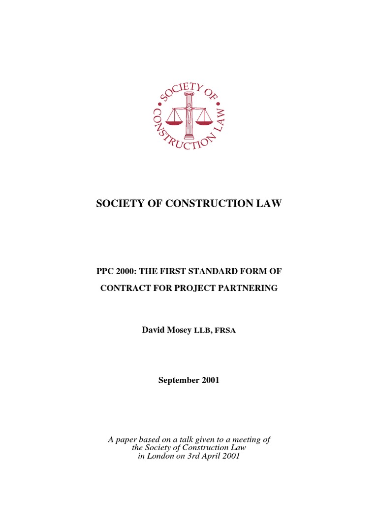 PPC 2000: Project Partnering Contract Guide | PDF | Performance ...