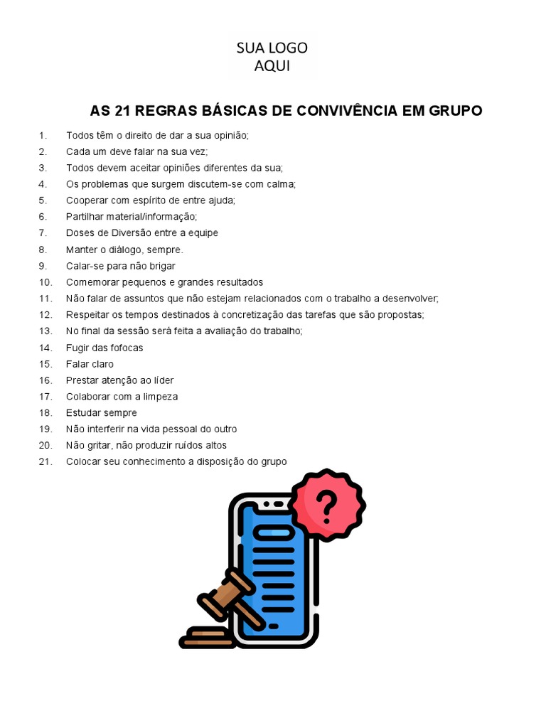 AS-21-REGRAS-BASICAS-DE-CONVIVENCIA-EM-GRUPO_58630ea82954427f9956f821c01c7950 | PDF