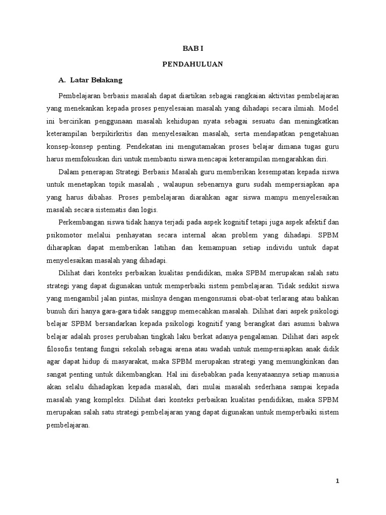 Strategi Pembelajaran Berbasis Masalah | PDF | Sains & Matematika