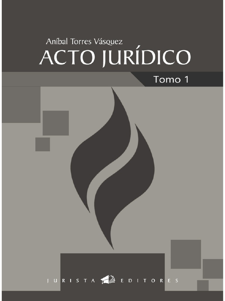 Anibal Torres Vasquez Acto Juridico Tomo 1 | PDF