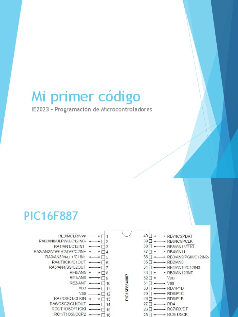 01 Mi Primer Codigo | PDF | Lenguaje ensamblador | Microcontrolador