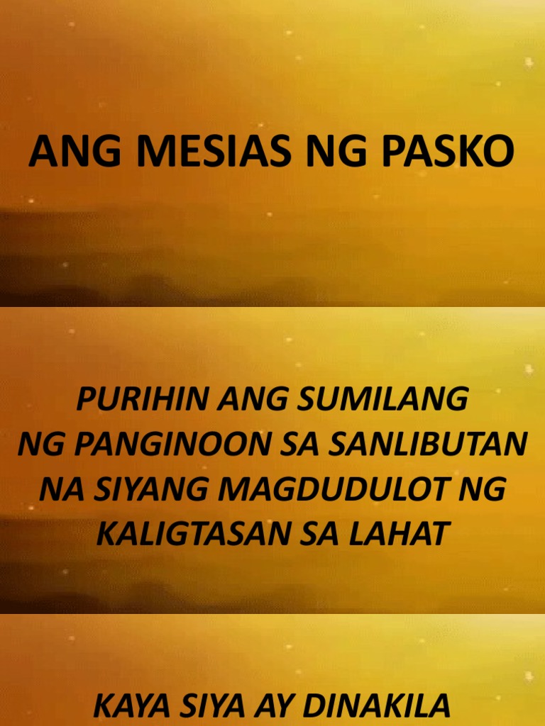 ang mesias ng pasko | PDF