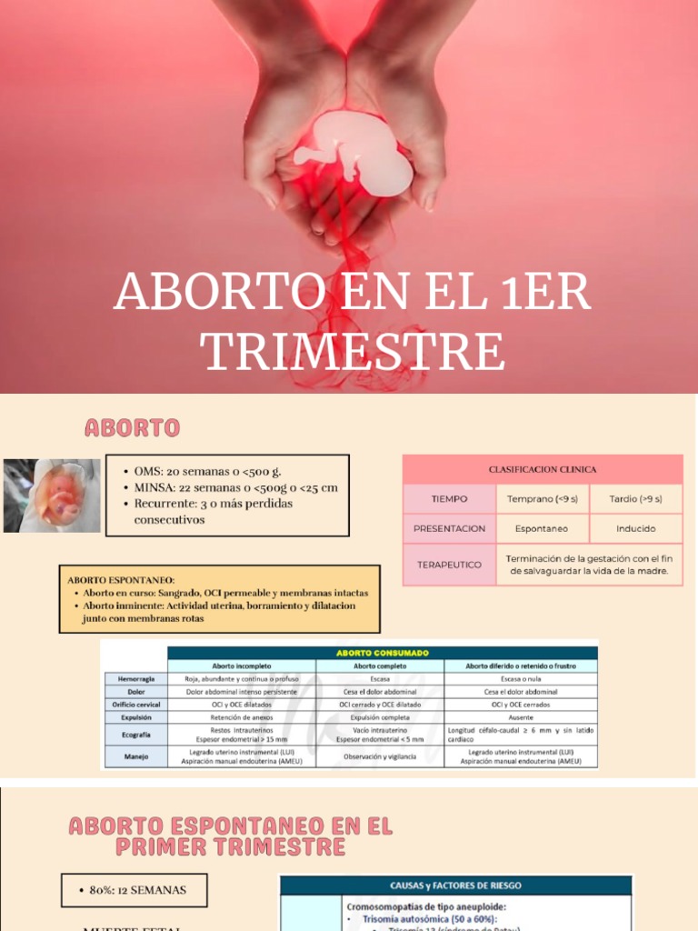 Aborto en El 1er Trimestre | PDF | Aborto | El embarazo