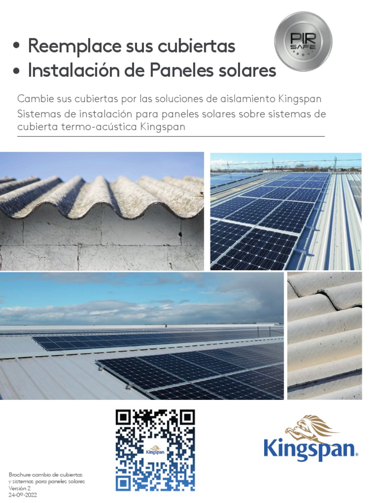 Kingspan Cambio Cubiertas Panales Solares Brochure Es Co | PDF