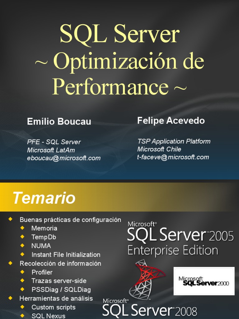 SQL Server - Performance - RTM | PDF | Servidor SQL de Microsoft | SQL