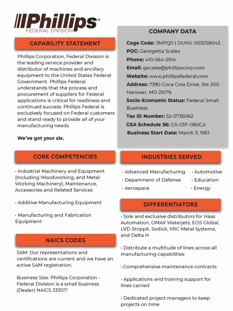 Phillips Federal - Capabilities | PDF