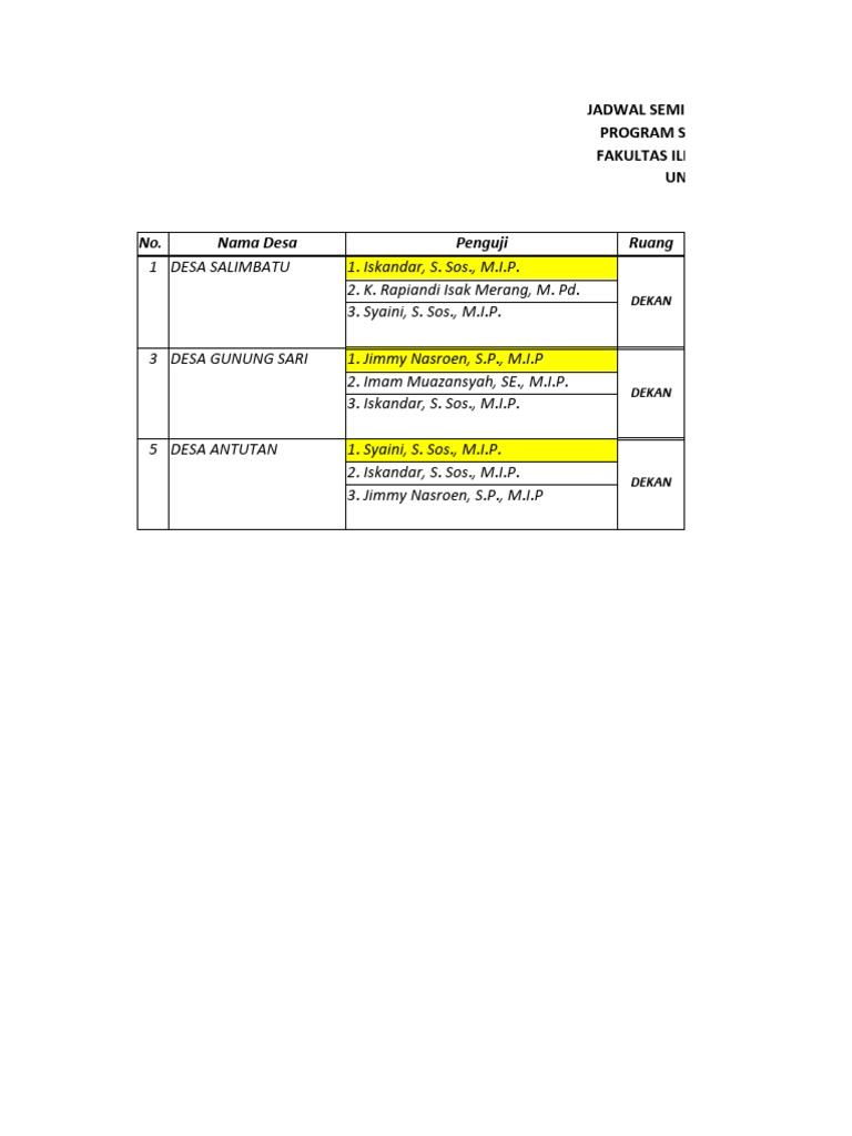 Jadwal Seminar KKP 2023 | PDF