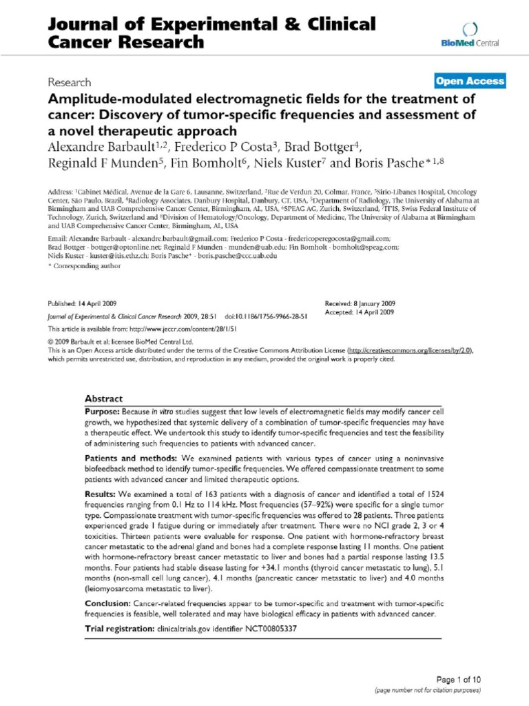 Very Good Clicle Trail of Rife On Breast Cancer | PDF