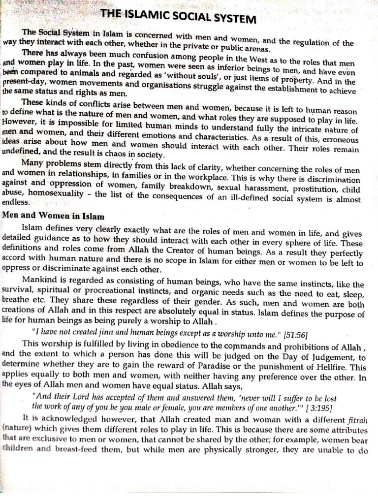 The Islamic Social System | PDF